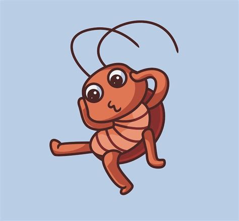 Premium Vector Cute Cockroach Enjoy His Life