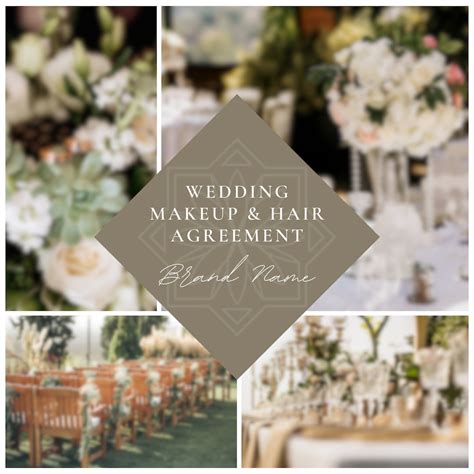 Wedding Hair And Makeup Agreement Template Professional Bridal