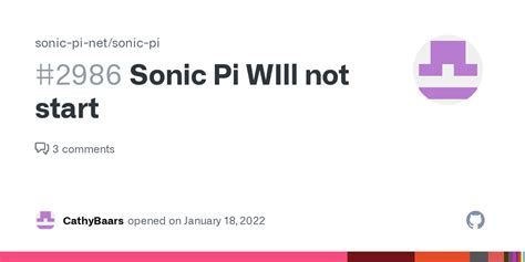 Sonic Pi Will Not Start · Issue 2986 · Sonic Pi Netsonic Pi · Github