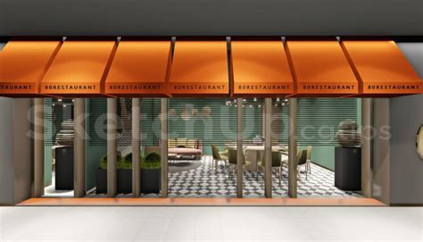 15593 Free Sketchup Restaurant Bar Interior Model Download 12