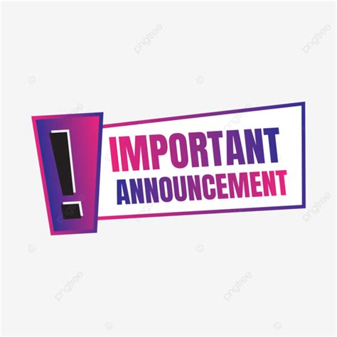 Important Announcement Sign Banner Important Announcement Important