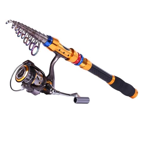 Travel Telescopic Spinning Fishing Rod And Reel Combo Set Saltwater