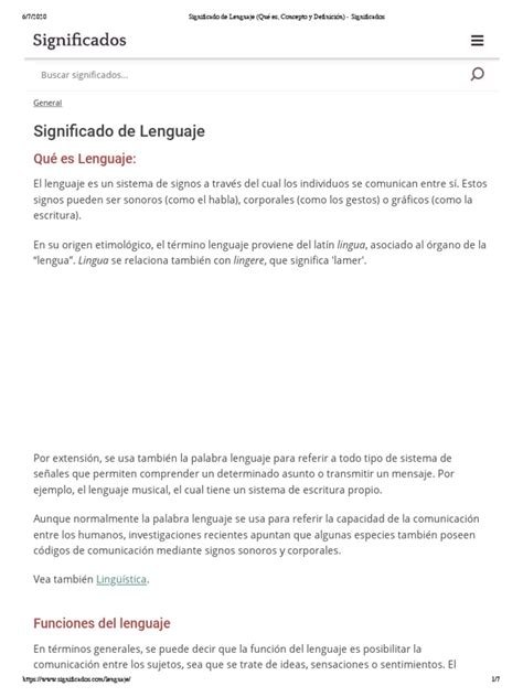 Significado De Lenguaje Qué Es Concepto Y Definición Significados