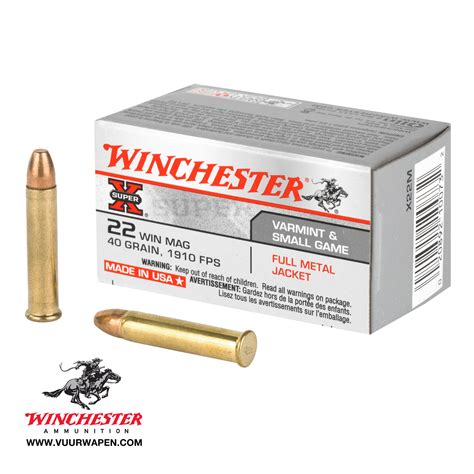 Winchester Super X 22 Wmr 40 Gr Fmj Ammo Vuurwapen