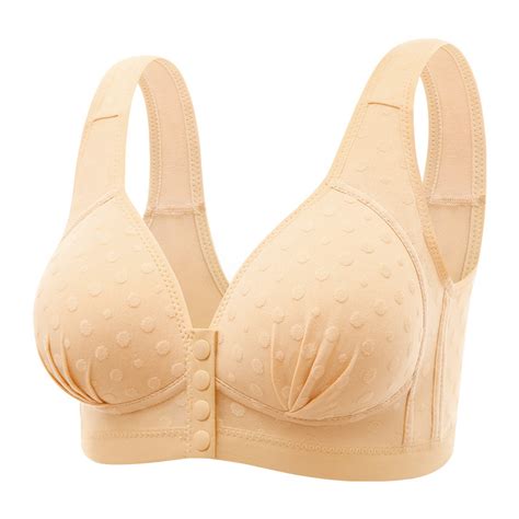 Wire Free Skin Friendly Front Buttons Cotton Bra