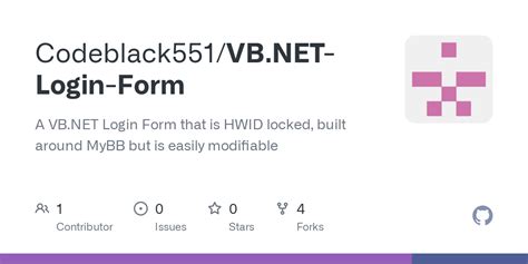 Github Codeblack Vb Net Login Form A Vb Net Login Form That Is Hwid Locked Built Around