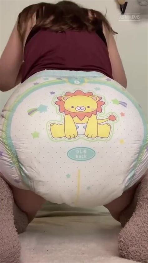 Girl Messing Her Diaper And Talking A Lot