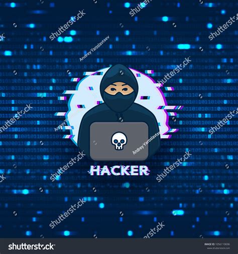 Hacker Logo Template Symbol Digital Thief Stock Vector Royalty Free 1056110696 Shutterstock