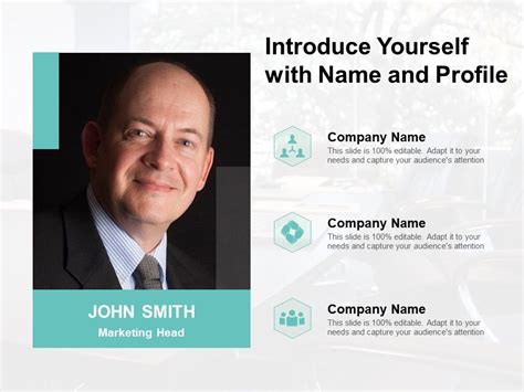 Introduce Yourself With Name And Profile Ppt Powerpoint Presentation Ideas Icon