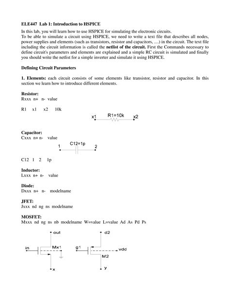 Introduction To Hspice Pdf