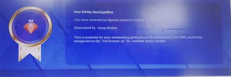 Rittika Bandopadhya On Linkedin Thank You For The Recognition 😊