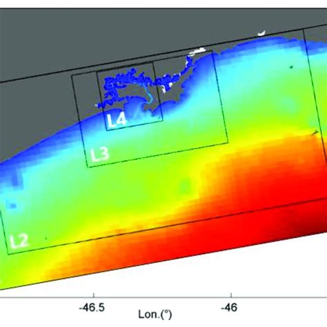 Hydrodynamic Numerical Grids Top And Bathymetry Bottom With 4