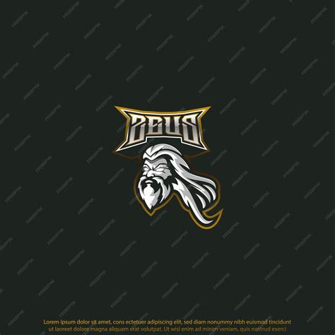 Zeus 마스코트 로고 디자인은 Symbol Identyti 엠블럼 클럽 팀 게임 E스포츠 등에 잘 사용됩니다 프리미엄 벡터