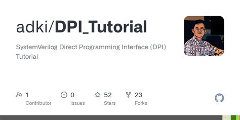 GitHub Adki DPI Tutorial SystemVerilog Direct Programming Interface