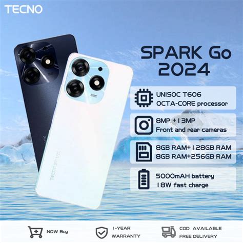 New Tecno Spark Go GB RAM GB ROM Inch HD Display Original Smartphone