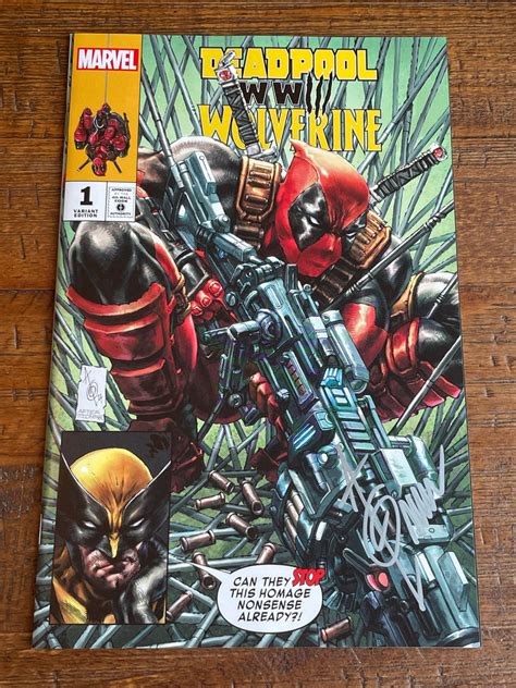 Deadpool And Wolverine Wwiii 1 Alan Quah Signed Excl Homage Variant Le