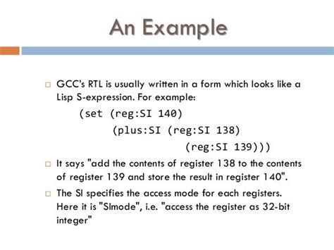 Gcc Rtl And Machine Description