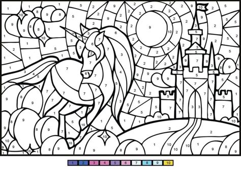 Desenhos de Colorir com Números para Adultos