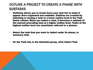 Ms Project Lectures PPT
