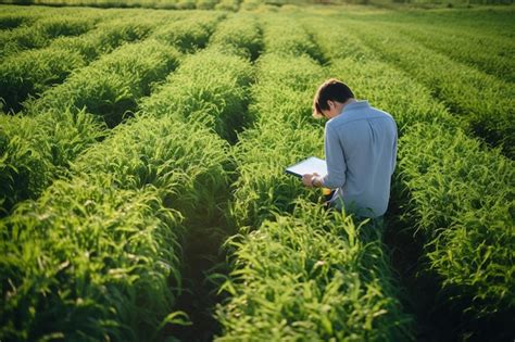 Premium Photo Agricultural Expertise In Sustainable Farming Fields