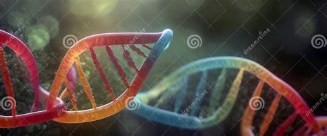 Illustrative Depiction Of Nucleic Acid Double Helix With Connected Nucleic Acid Molecules Often