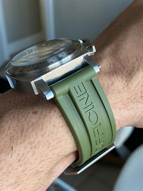 24mm GREEN Panerai Caoutchouc Vulcanized Rubber Strap Band Etsy