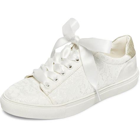 8834 Wedding Shoes Bridal Sneakers Flats Bride Tennis Shoes Lace