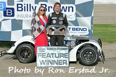 Sommers Scores First Slinger Feature Win In The Keiths Marina Race Against Cancer 75