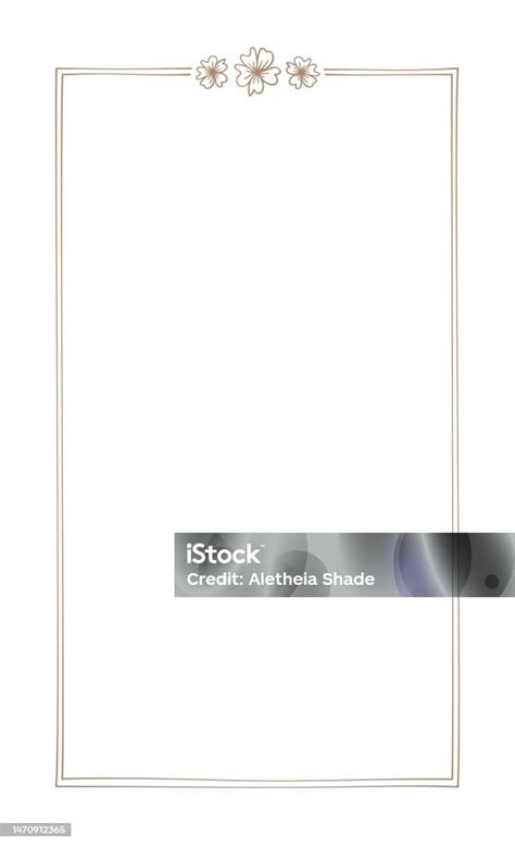 식물 수직 프레임입니다 손으로 그린 선 테두리 나뭇잎과 꽃 청첩장 메모 카드 로고 디자인 포스터 템플릿 우아한 미니멀 스타일 우아에 대한 스톡 벡터 아트 및 기타 이미지