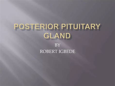 Posterior Pituitary Gland Ppt