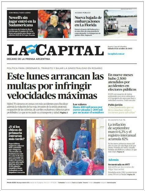 Periódico La Capital Rosario Argentina Periódicos de Argentina Toda la prensa de hoy