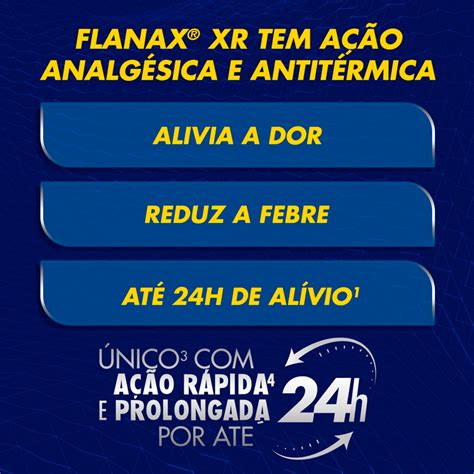 Analgésico Flanax Xr 660mg 8 Comprimidos Revestidos De Liberação Prolongada