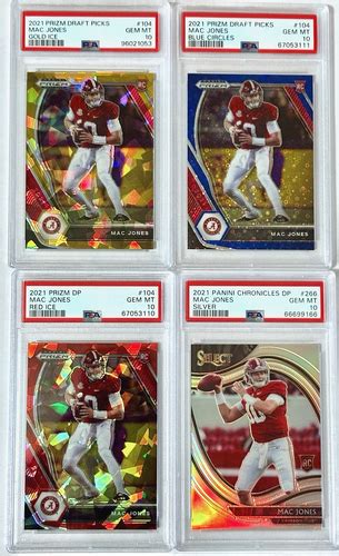 2021 Mac Jones Psa 10 Rookie Lot Of 4 Cards Ebay