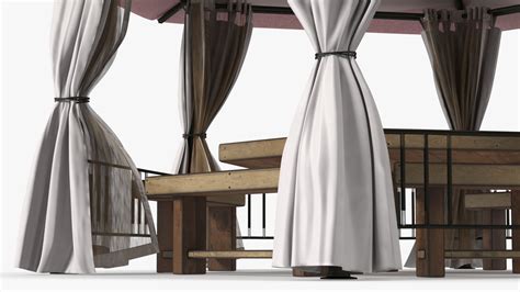 Garden Fabric Gazebo 3d Model 49 3ds Blend C4d Fbx Max Ma Lxo