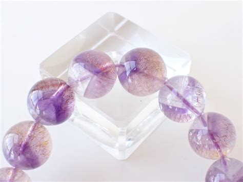 Sa1541 【プレミアム】 ファントム／エレスチャルスーパーセブン 15mm ブレスレット 宝石鑑別書付き