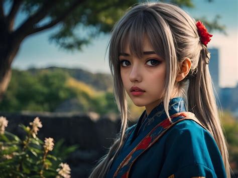 Elegant Anime Character Design Premium Ai Generated Image