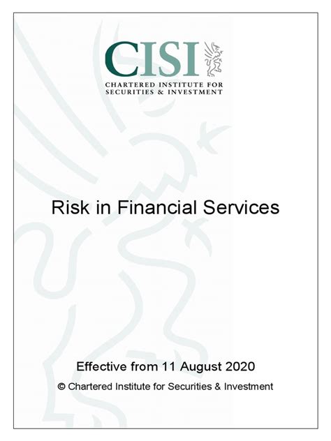 Level 3 Cisi Pdf Financial Risk Operational Risk