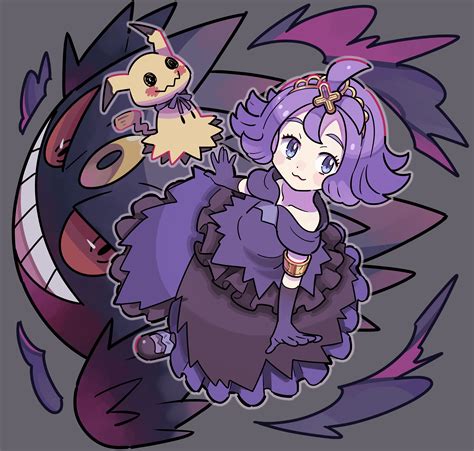 Gengar Mimikyu Acerola And Mega Gengar Pokemon And More Drawn By Sutokame Danbooru