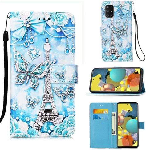 Coque Samsung Galaxy A51 5G en Cuir PU avec Verre Trempé et étui