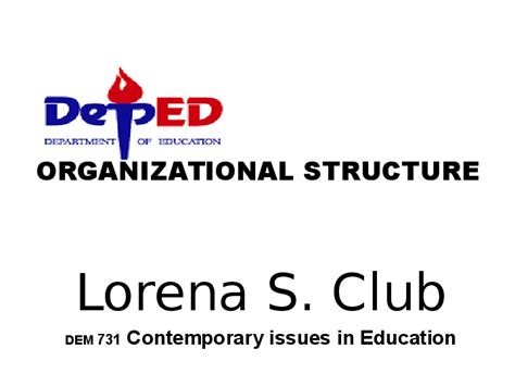 Ppt Deped Organizational Structure Updated