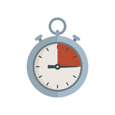 Stopwatch Icon Flat Vector Stop Clock 17336591 Vector Art At Vecteezy