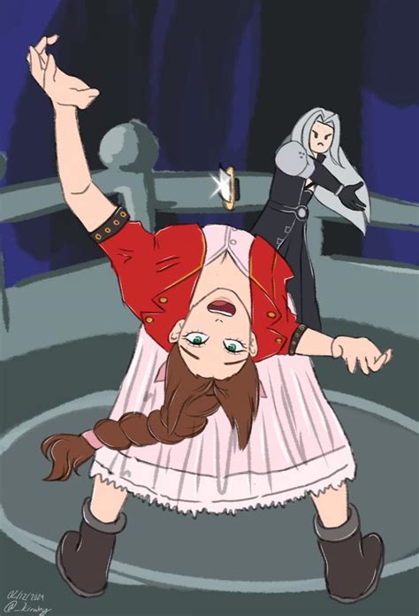 aerith if she was built different man dodging a kettle know your meme