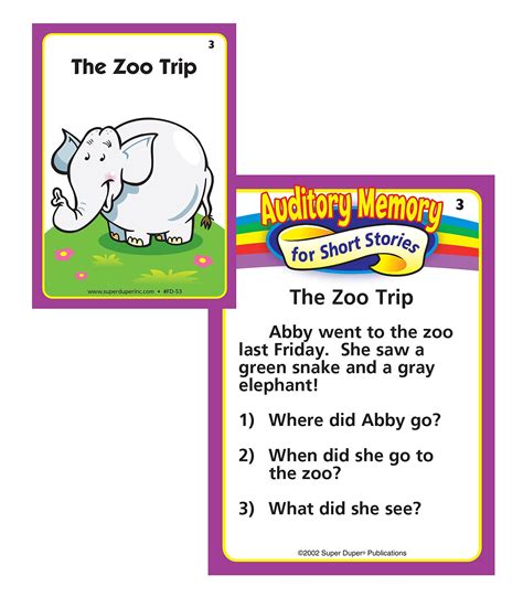 Buy Super Duper Publications Auditory Memory For Short Stories Fun