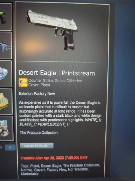 Csgo Printstream Deagle Fn Video Gaming Gaming Accessories In Game Products On Carousell