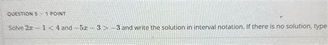 Solved Question 5 1 ﻿pointsolve 2x 1 3 ﻿and