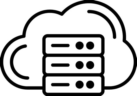 Cloud Database Line Icon 53675745 Vector Art At Vecteezy