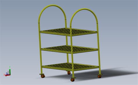 手推车模型3d图solidworks 2020模型图纸下载 懒石网