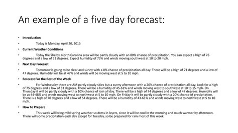 How To Create A Weather Forecast PPTX