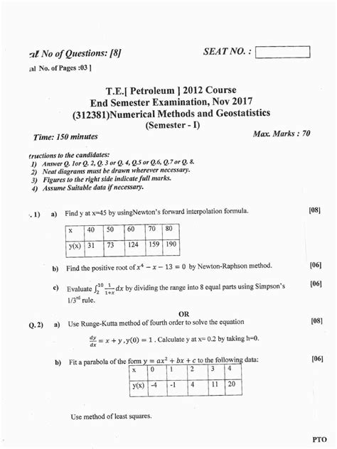 Numerical Methods And Geostatistics Basic Civil And Environmental Engineering Studocu