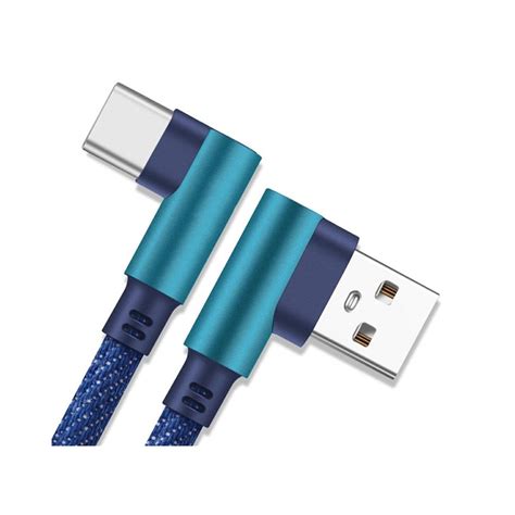Kábel Usba Usbc 1m 2a Modrý Uhlový